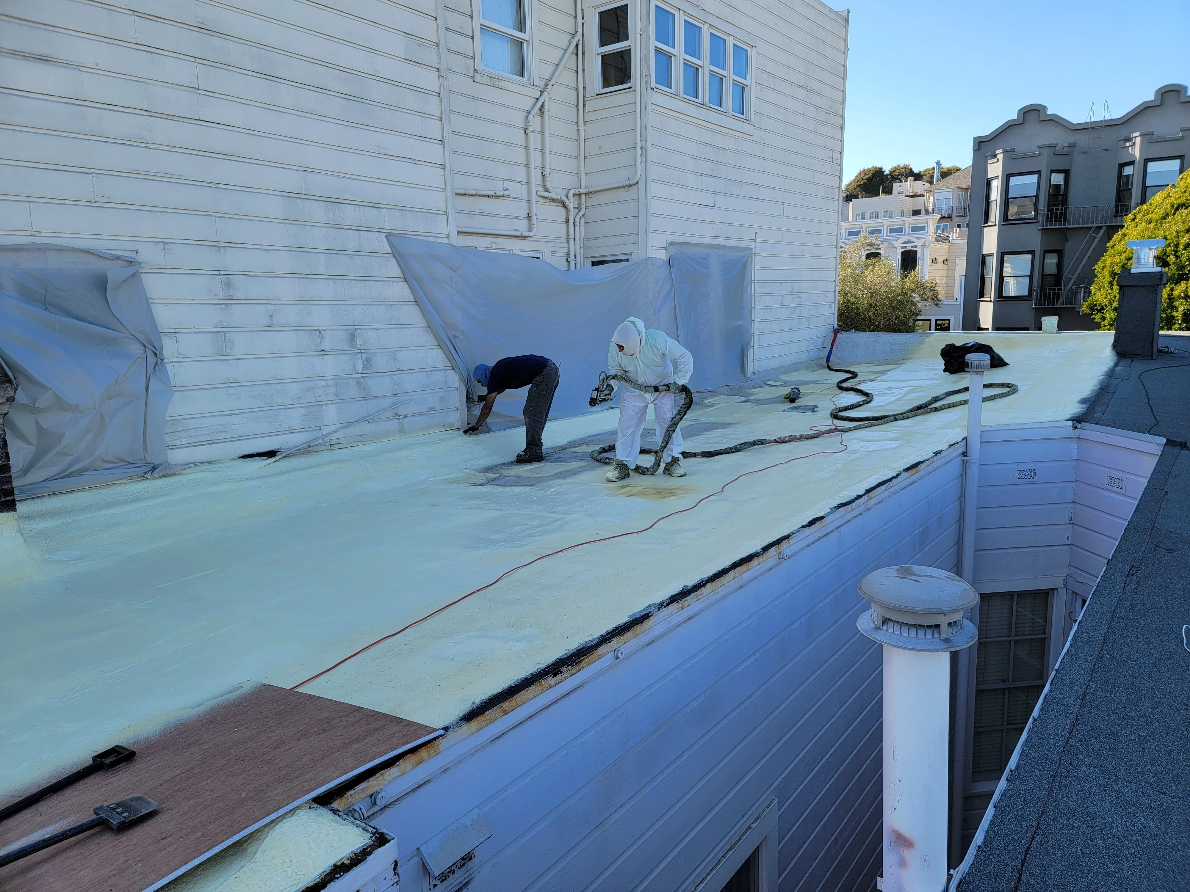 Spray Polyurethane Foam (SPF) Roofing Services - contractor company, SPF installation insulation ...